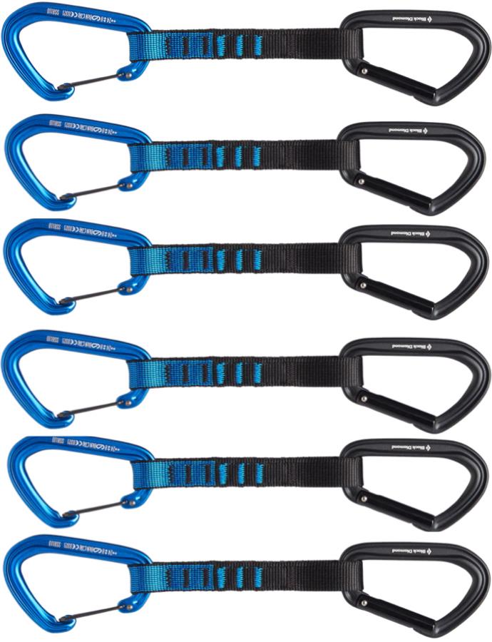 Black Diamond HotForge Hybrid Climbing Quickdraw Set, 6x12cm Blue