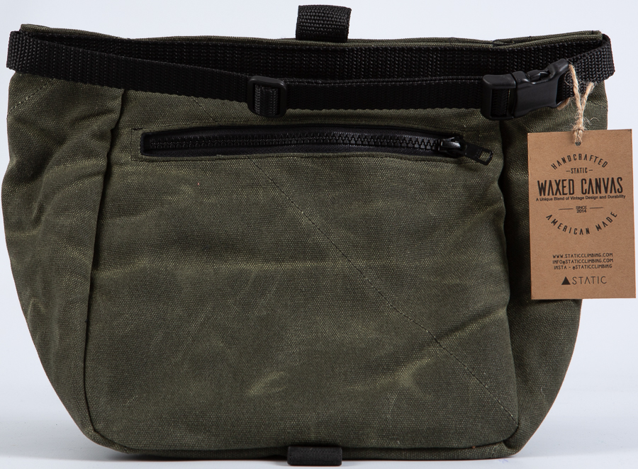 Static Waxed Canvas Bucket Rock Climbing Chalk Bag