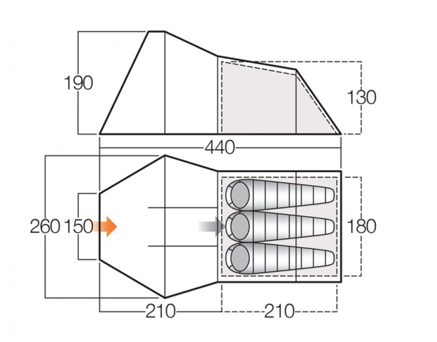 Vango Galaxy 300 Lightweight Camping Tent | Absolute-Snow